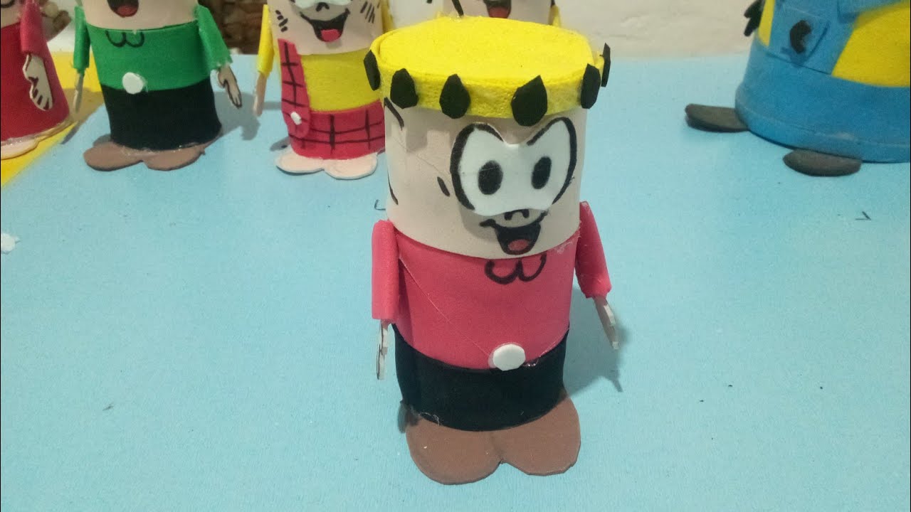 Como fazer personagem Franjinha da Turma da Mônica - YouTube