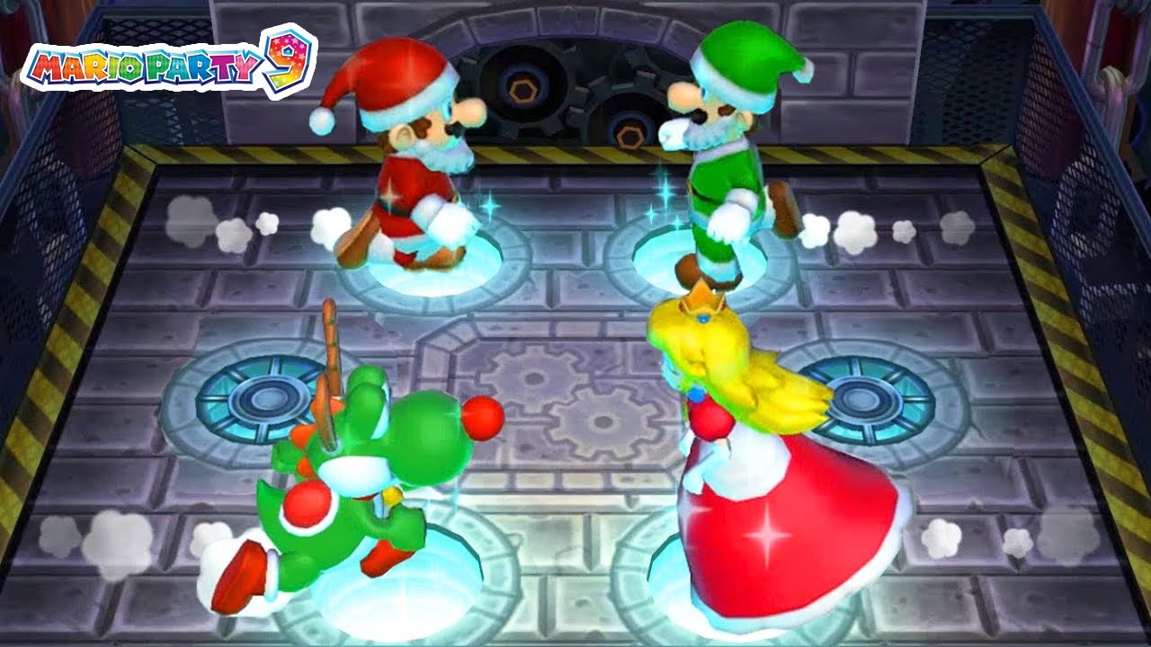 Mario Party 9 - Mario vs Yoshi vs Luigi vs Peach (Master CPU) - YouTube