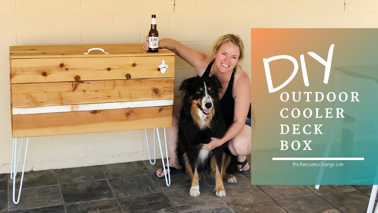DIY Outdoor Cooler Deck Box | Outdoor Furniture - YouTube