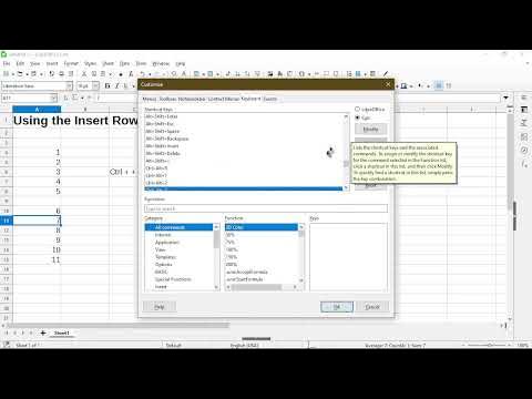 Easily Create and Use an Insert Row Shortcut | LibreOffice Calc - YouTube