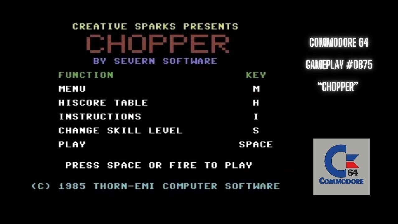 Chopper (Commodore 64 / Gameplay #0875) - YouTube
