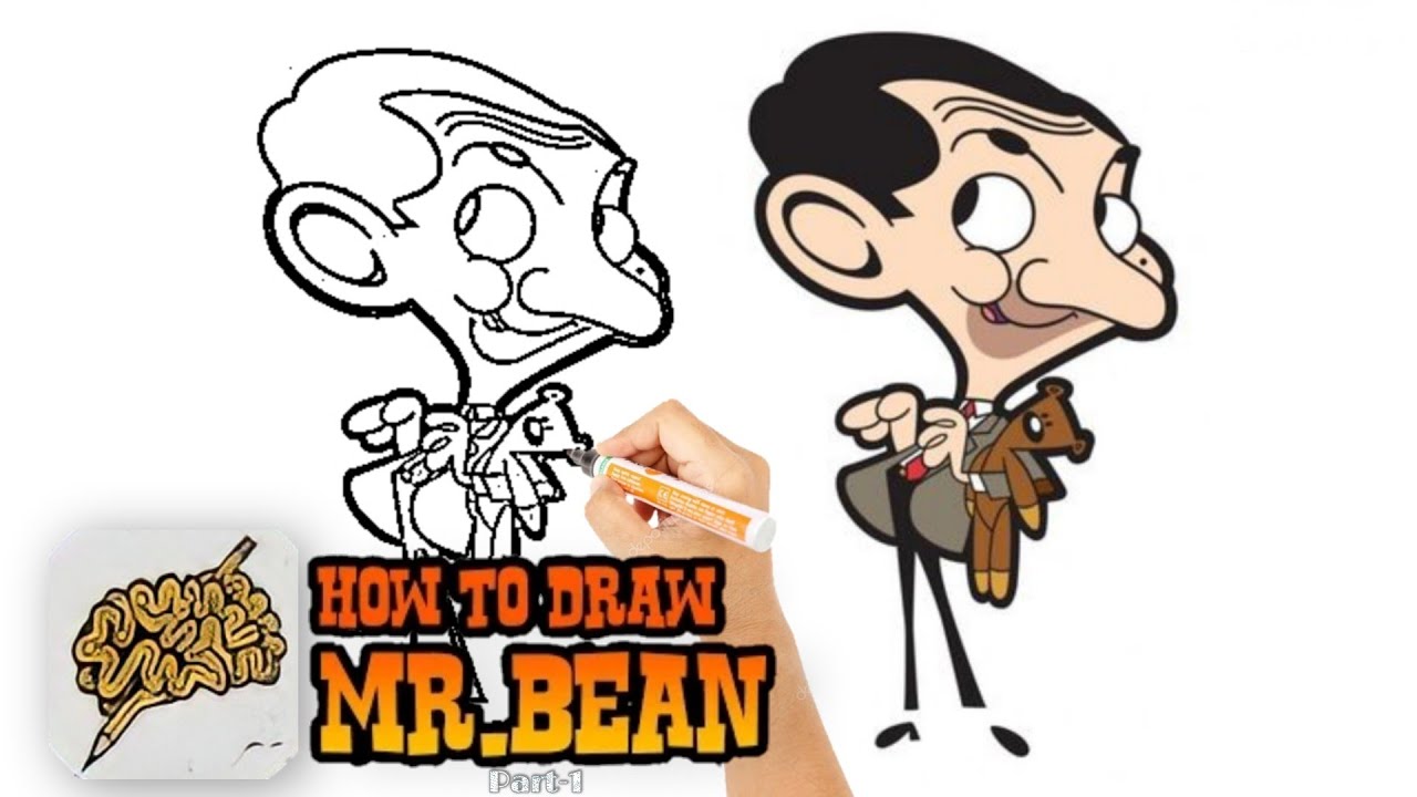 How to draw MR. BEAN | Step by Step Explanation | Prabh Arts - YouTube