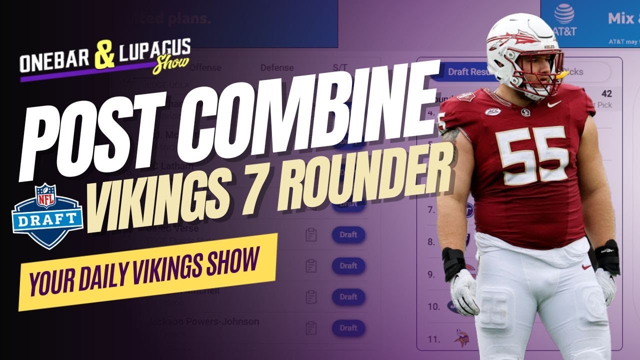 POST Combine Vikings 7 Round NFL Mock Draft - YouTube