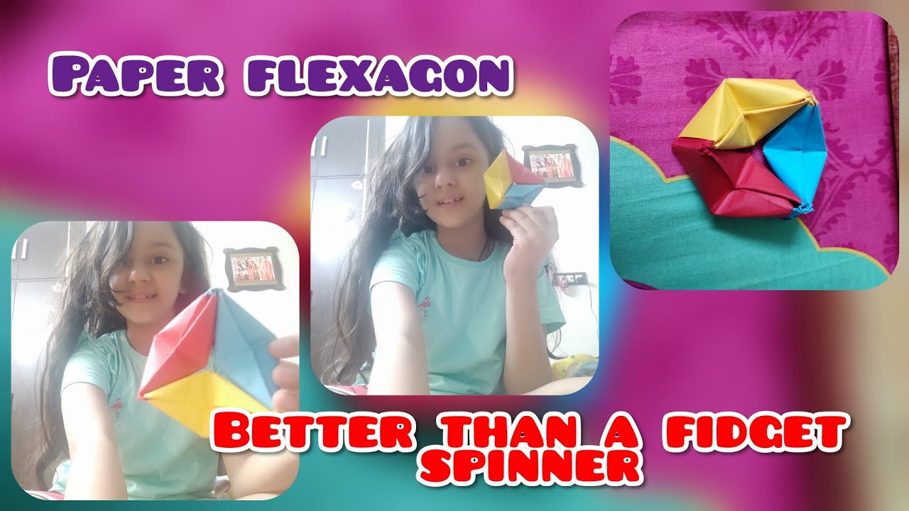 How to make paper flexagon/flextangles - Easy paper craft -Paper fidget ...