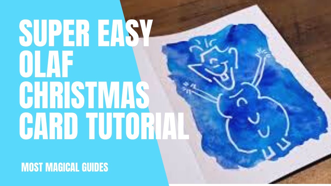 Super Easy Olaf from Frozen Christmas Card Tutorial! - YouTube
