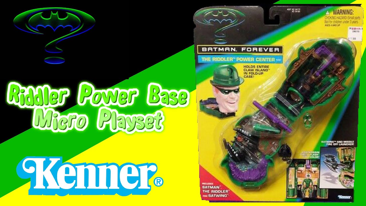 Batman Forever - Riddler Power Base Micro Playset Closer Look - YouTube