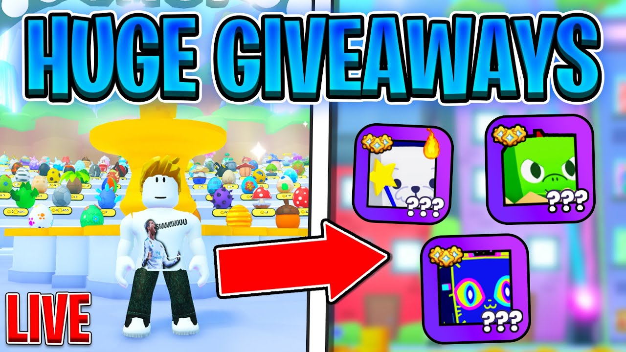 (🔴LIVE) PET SIM 99 - HUGE PET GIVEAWAYS + TRADING WITH SUBSCRIBERS ...