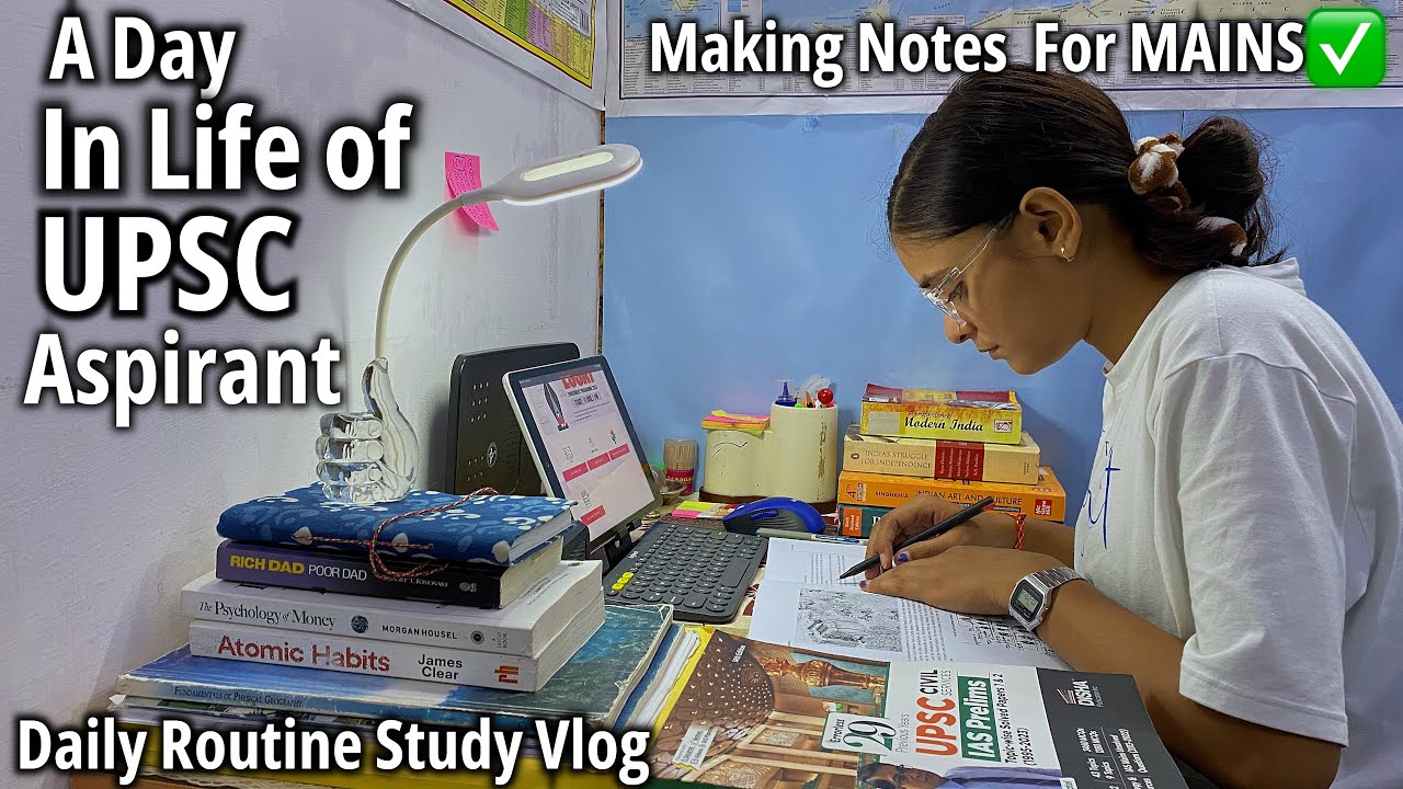 UPSC Mains Preparation Vlog | A Day in the Life of UPSC Aspirant | UPSC STUDY VLOG #upsc # ...