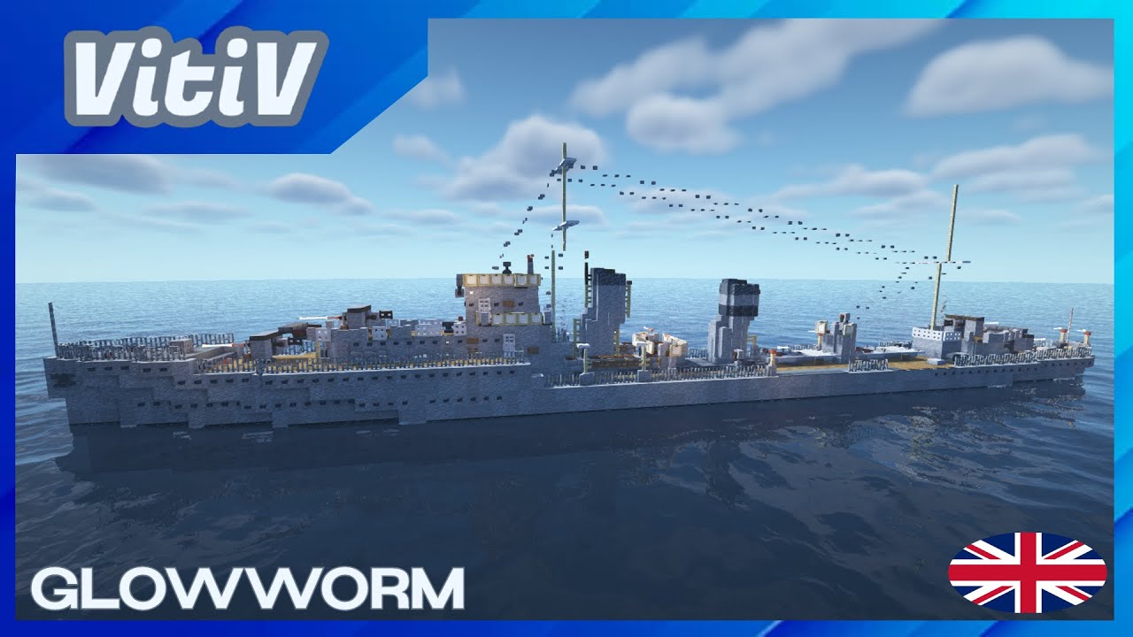 HMS Glowworm (H92) - G- and H-class Destroyer - Minecraft - YouTube