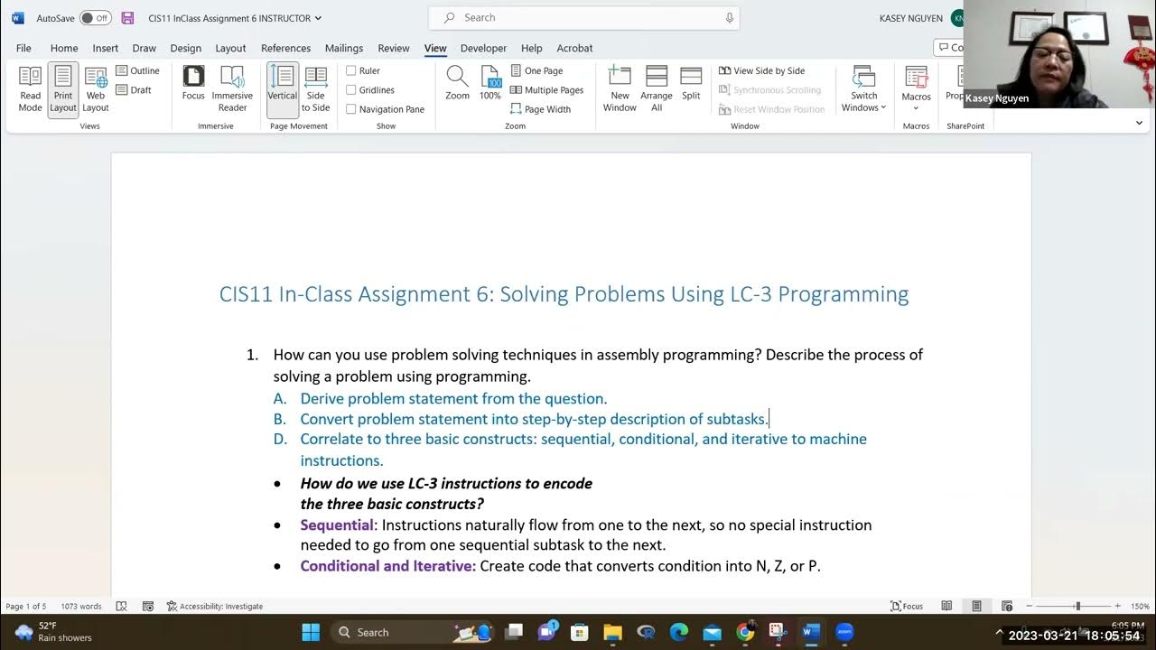 CIS11 Unit 6 Lecture: Solving Problem in Programming - YouTube