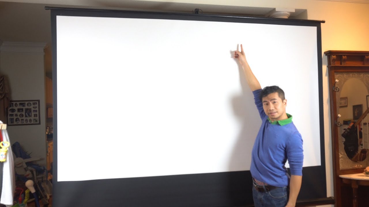 Ezapor 100 Inch Tripod Mounted Retractable Projection Screen Review ...