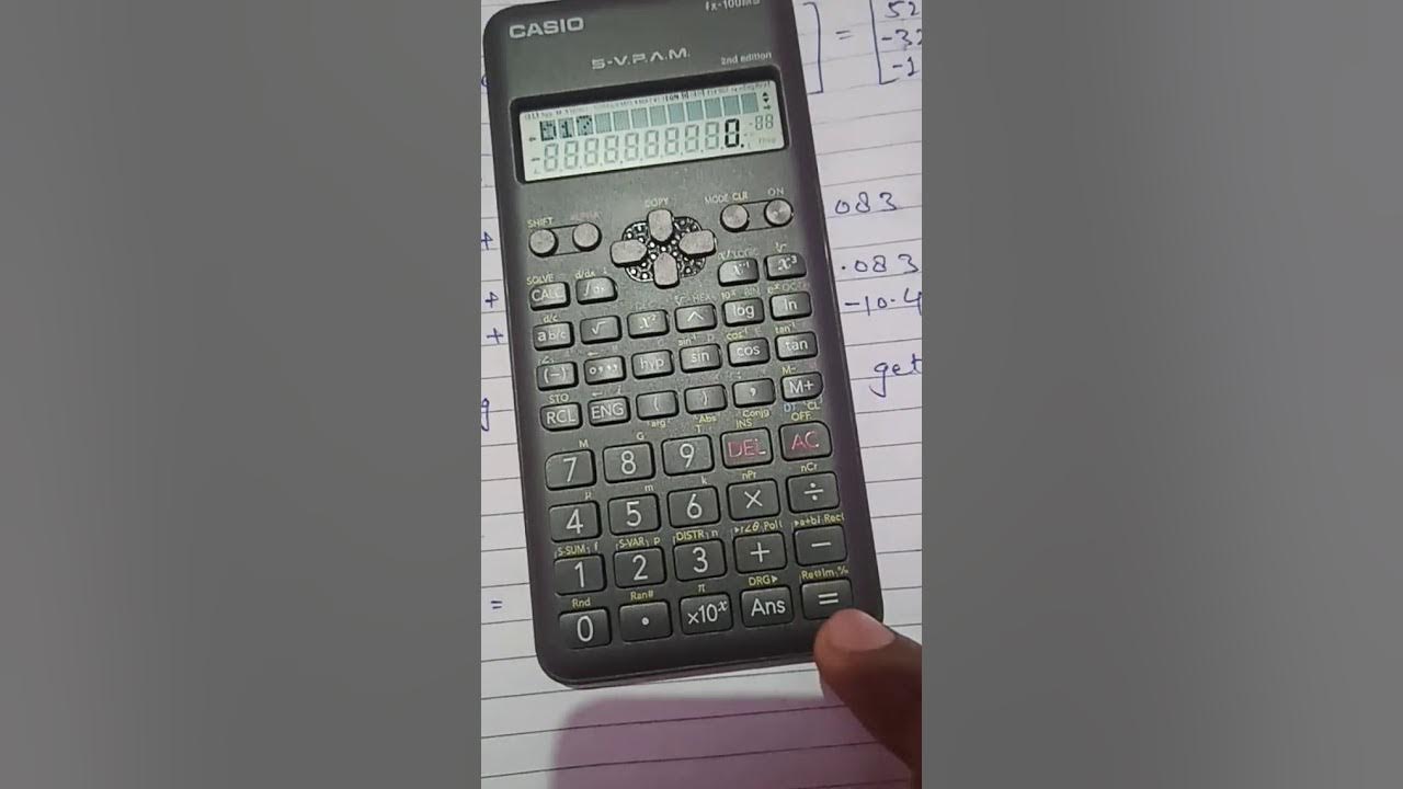 solve matrix, equation with fx 100ms scientific calculator. | Matrix ...