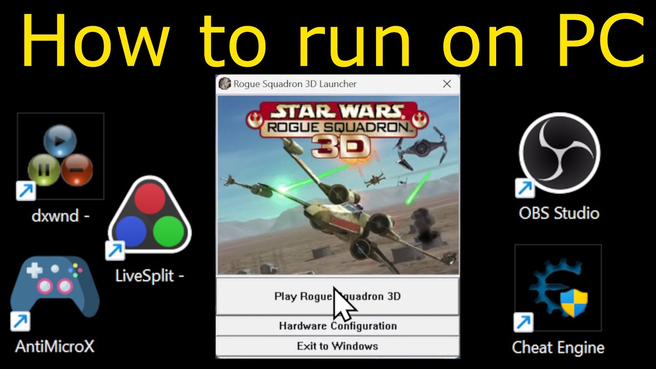 Rogue Squadron PC standard setup guide for casual play and speedrunning - YouTube