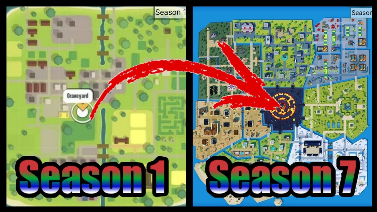 ALL MAP CHANGES FROM SEASON 1 TO 7! / Battlelands Royale - YouTube