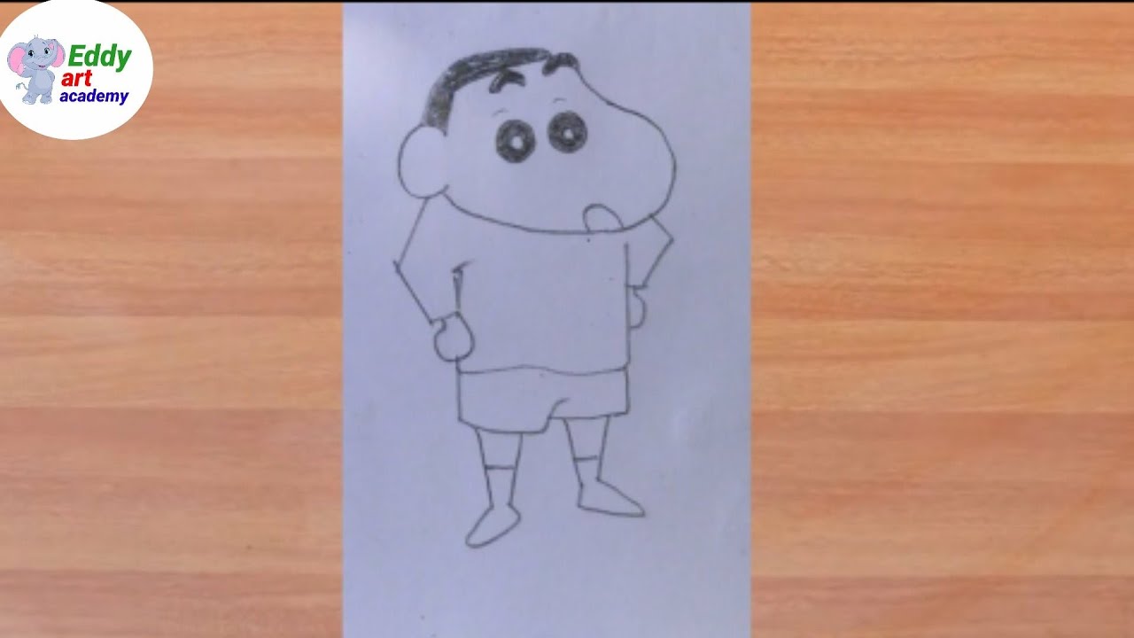 How to draw Sinchan simple easy drawing - YouTube