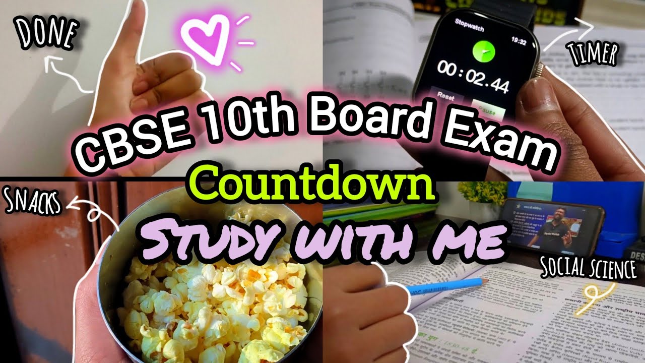 CBSE 10th Board Exam countdown : Study with me🎀 Syllabus cover |Study ...