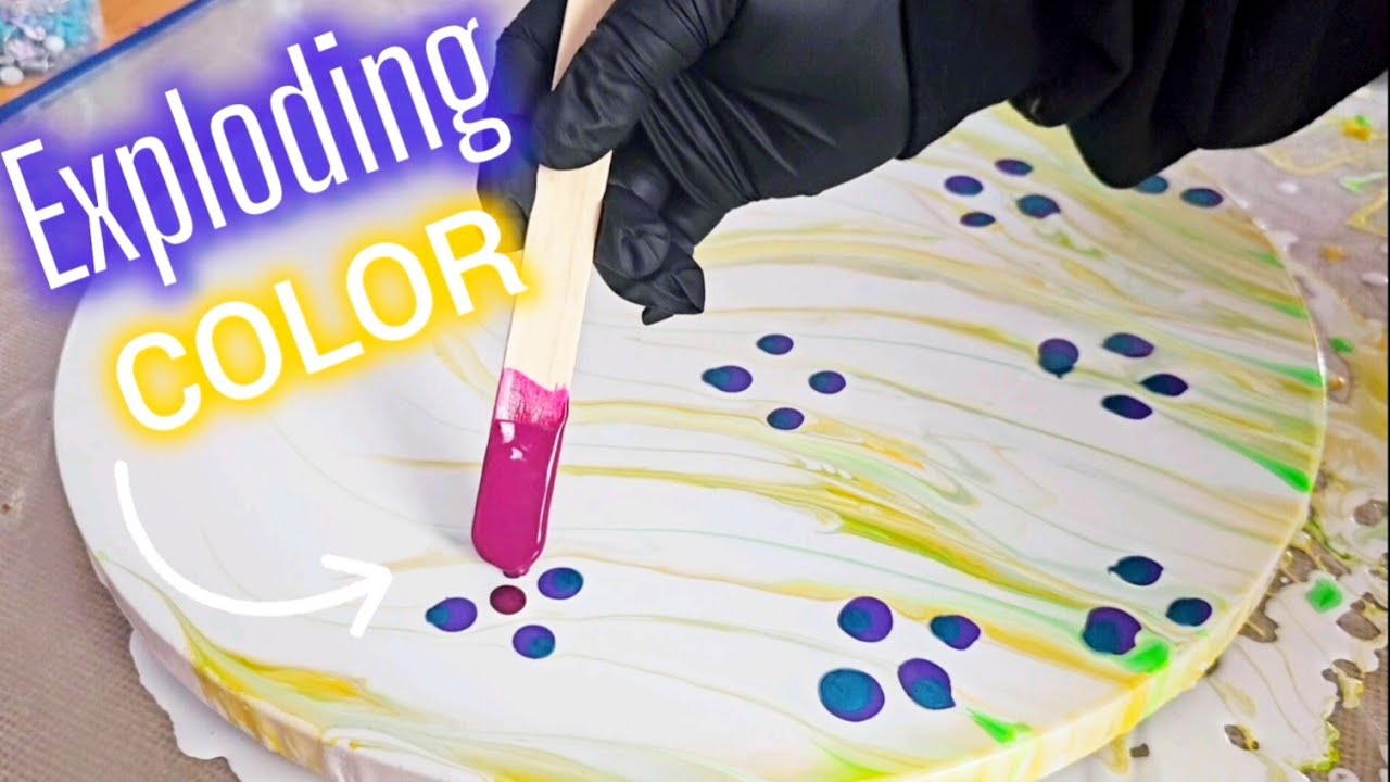 Try this COLOR EXPLODING Additive in your NEXT Acrylic Pour Painting ...