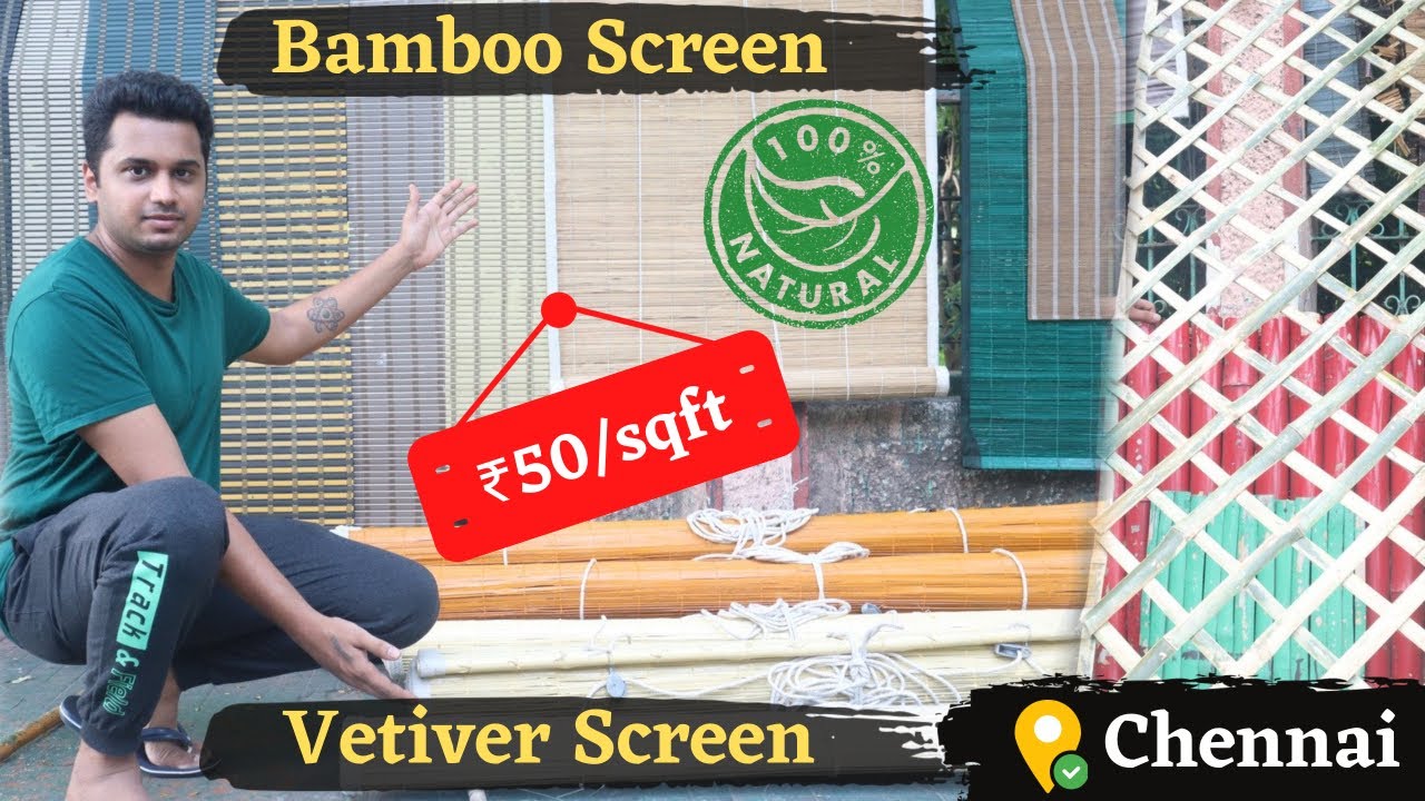 Cheap and best Bamboo curtains for Balcony/Window || Natural Vetiver ...