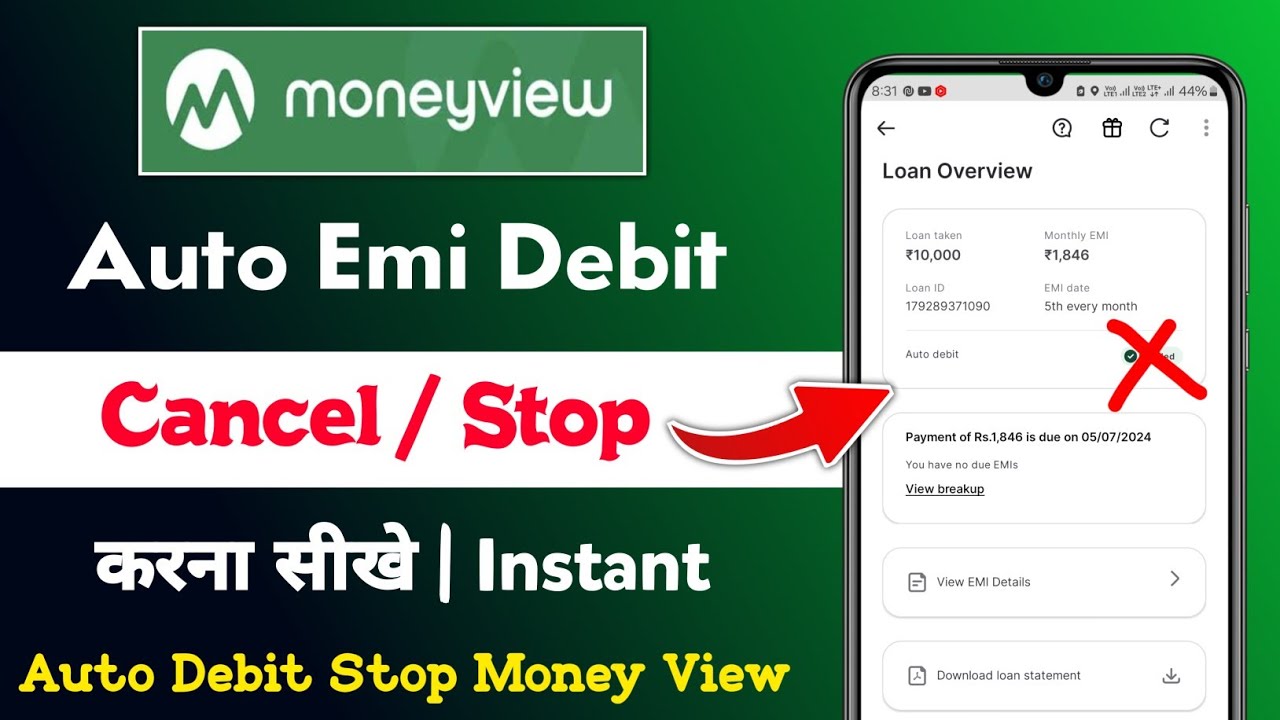 Money view emi auto debit cancel kaise kare | money view auto debit ...