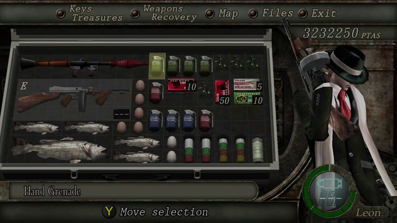 Resident evil 4 fully upgraded weapon comparisons, hand grenade & flash ...