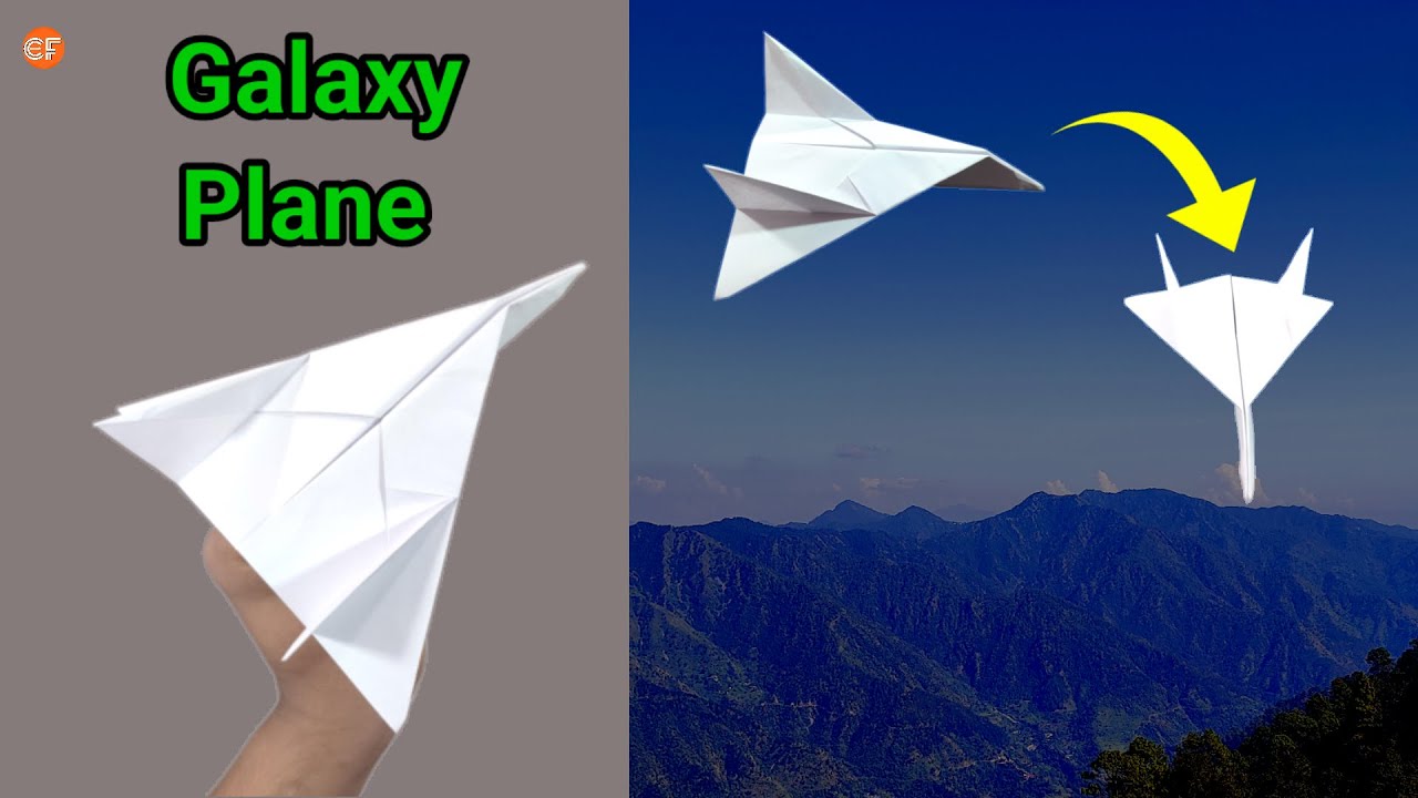 Origami Paper Plane | How To Make a Paper Galaxy Plane That Fly On Sky ...