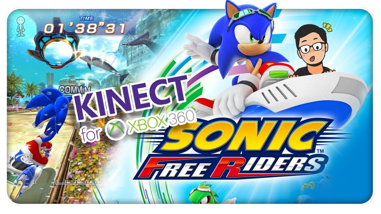 🔴EMOSIII!!! PERTAMA KALI COBAIN SONIC FREE RIDERS & KINECT XBOX 360 ...