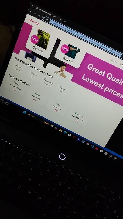 Meesho Home Page Interface using HTML & CSS | Clone Meesho Frontend UI Design - YouTube