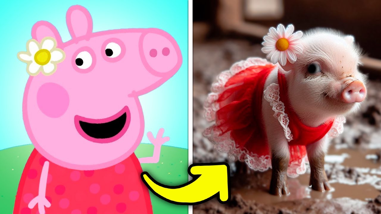 Personajes de PEPPA PIG en la Vida Real! - YouTube