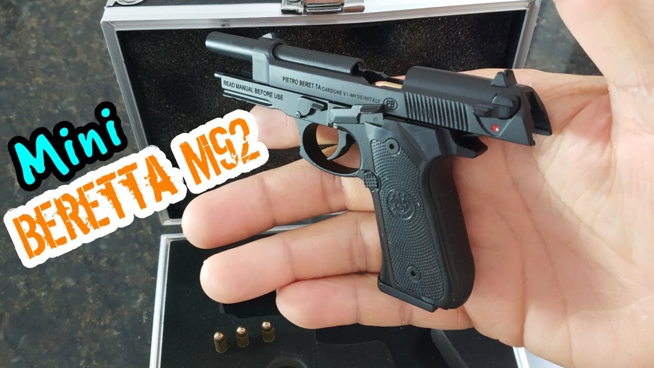 Mini Arma Beretta M92, Miniature Gun - YouTube