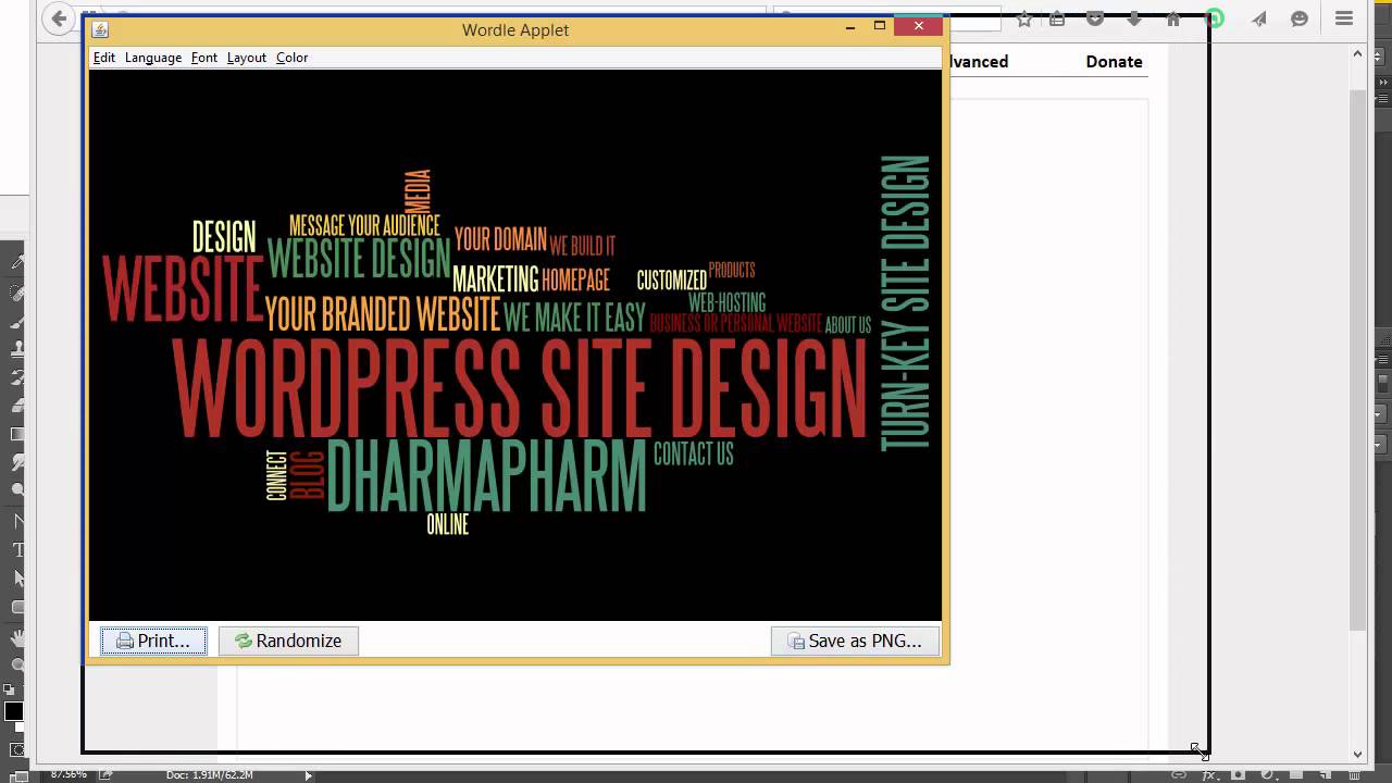 Make a Simple Ad Design with Wordle and Photoshop | Tutorial Combining ...