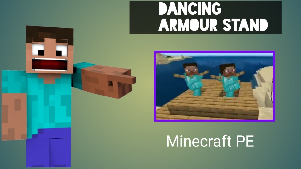 How to make dancing armour stand in minecraft PE - YouTube