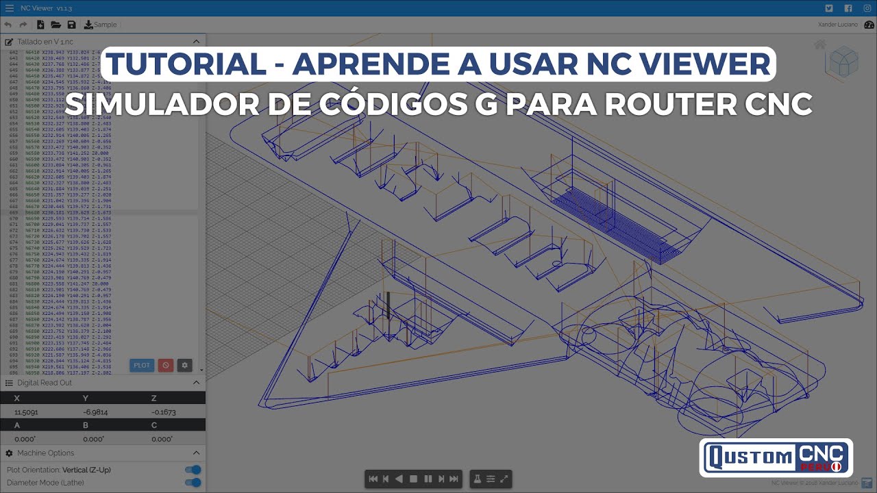 TUTORIAL | APRENDE A USAR NC VIEWER SIMULADOR DE CÓDIGOS G PARA ROUTER ...