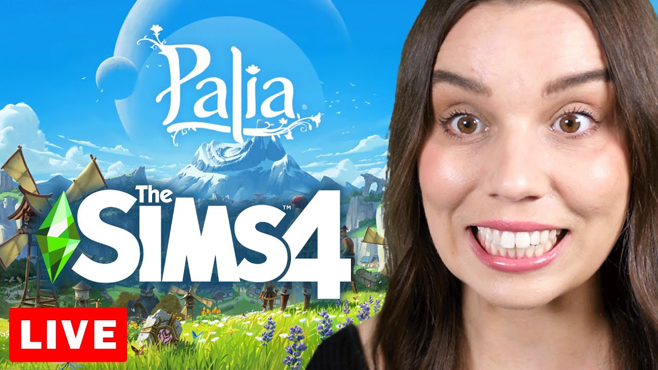 Sims 4 build challenge and Playing Palia for the first time! - YouTube