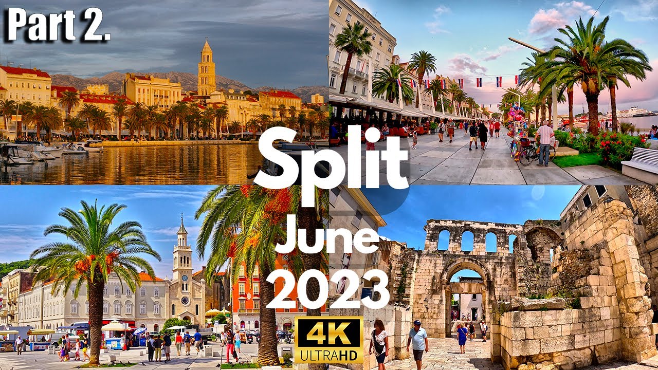 Split, Croatia 2023 SUMMER Walking Tour with Captions Old Town ...