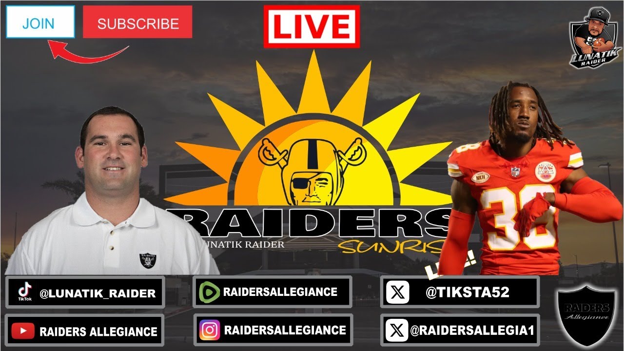 #RAIDERS SUNRISE LIVE! W/ LUNATIK RAIDER: RUMORS AND FACTS #RN4 # ...
