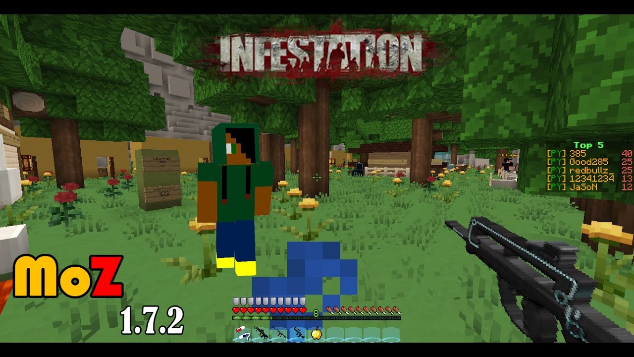 Minecraft | MoZ แนะนำเซิฟแนว MineZ หาของยิงกัน | Party002 [1.7.2] - YouTube