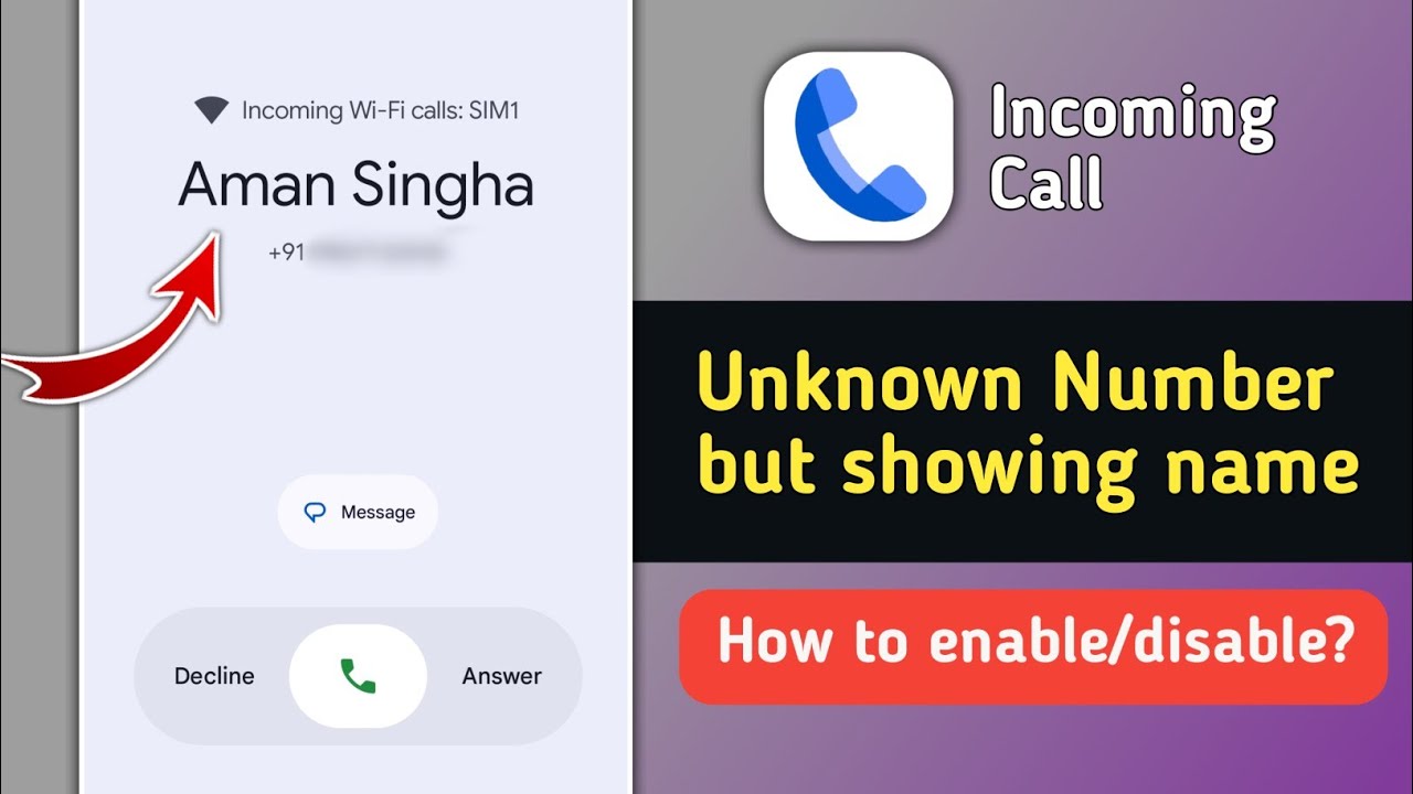 Number Not Save but Showing Real Name | How to Enable or Disable CNAP ...