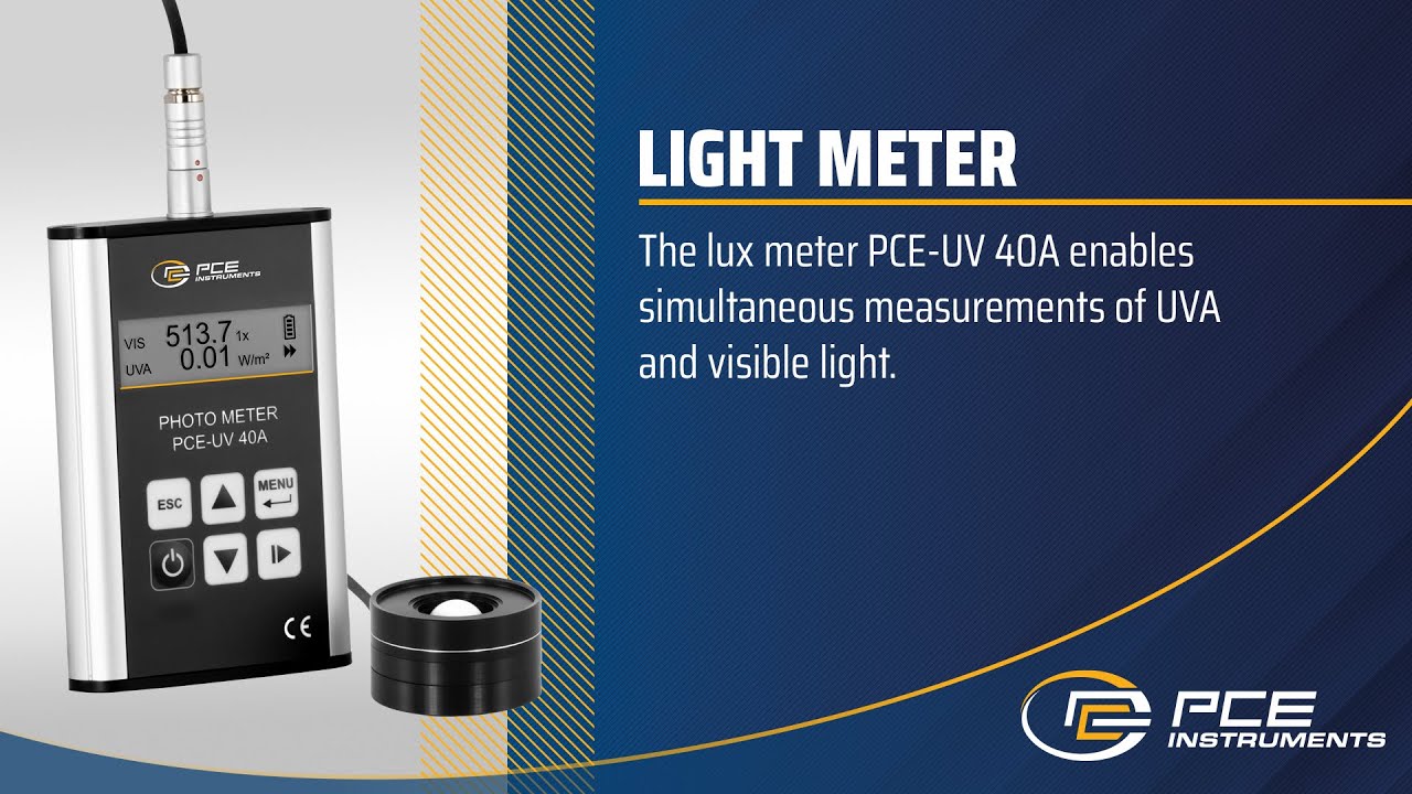 Product presentation UVA radiation meter PCE-UV 40A | PCE Instruments ...