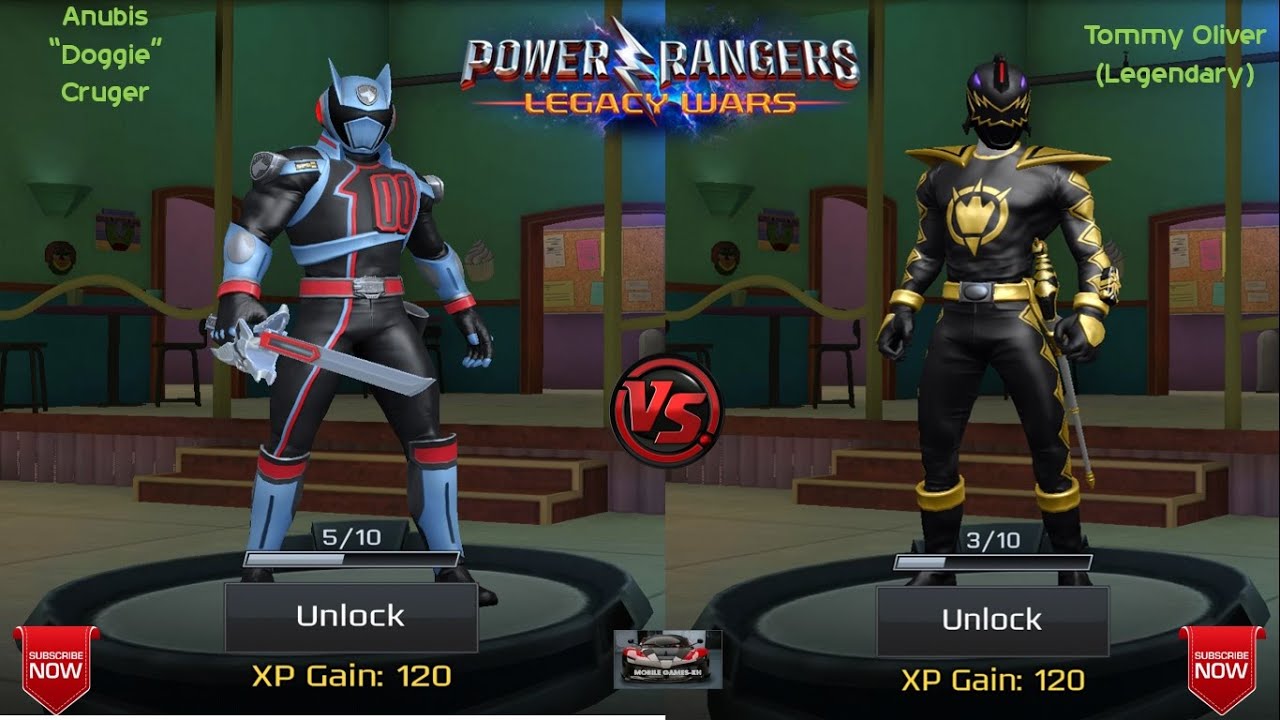 Power Rangers: Legacy Wars - Anubis Doggie Cruger vs Legendary Tommy ...
