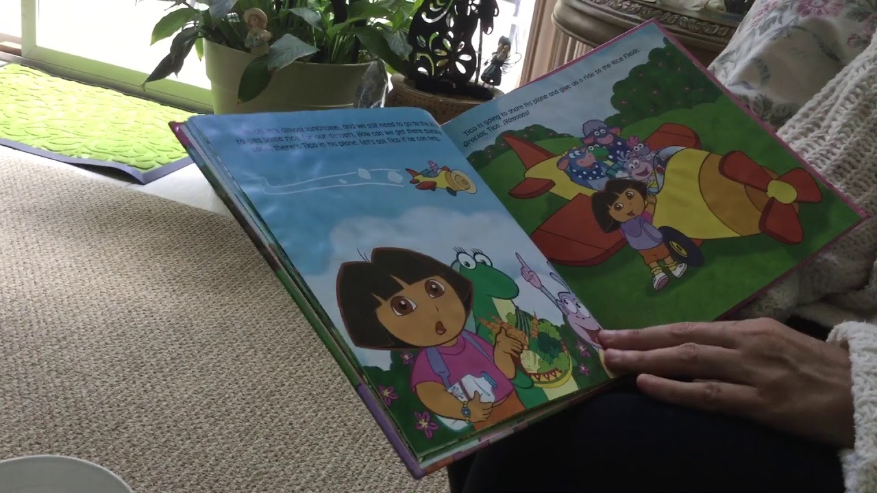 Dora the Explorer it’s Sharing Day Book Amy Reading to Joachim Lena at ...