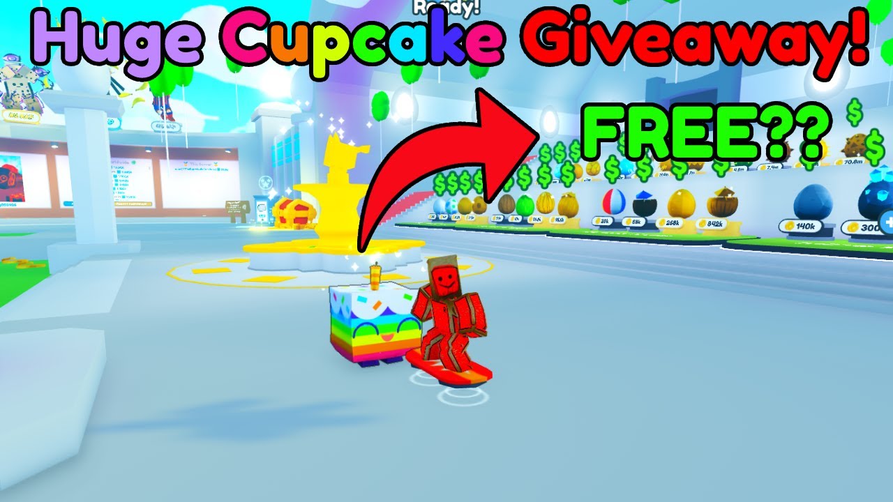 HUGE CUPCAKE GIVEAWAY - Pet Simulator X Roblox - YouTube
