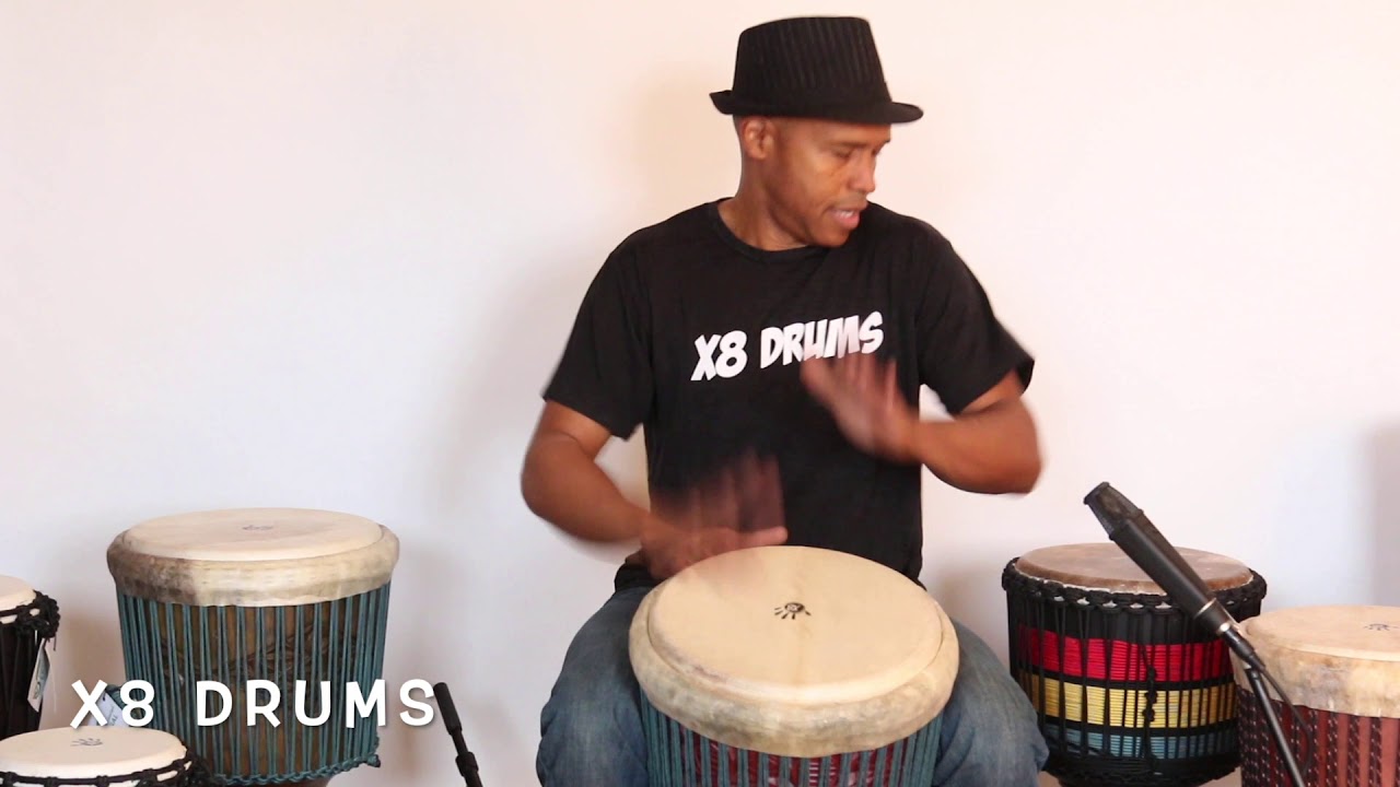X8 Drums Malibu Master Series Djembe Drum - YouTube