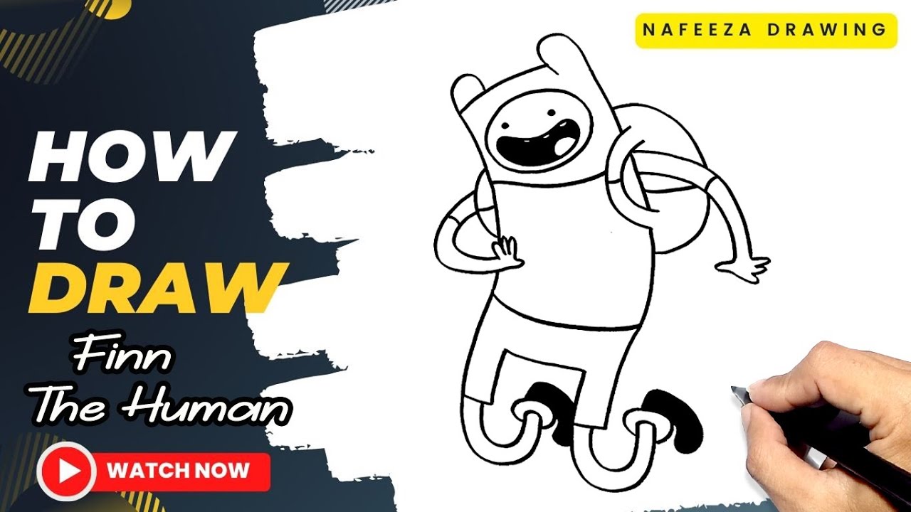 How to draw Finn The Human - YouTube