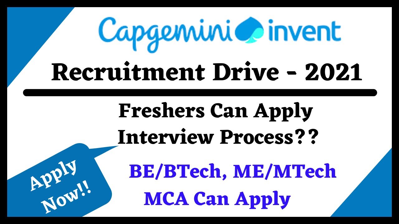 Capgemini Pooled Off- Campus Recruitment Drive - 2021 | Hiring Freshers ...