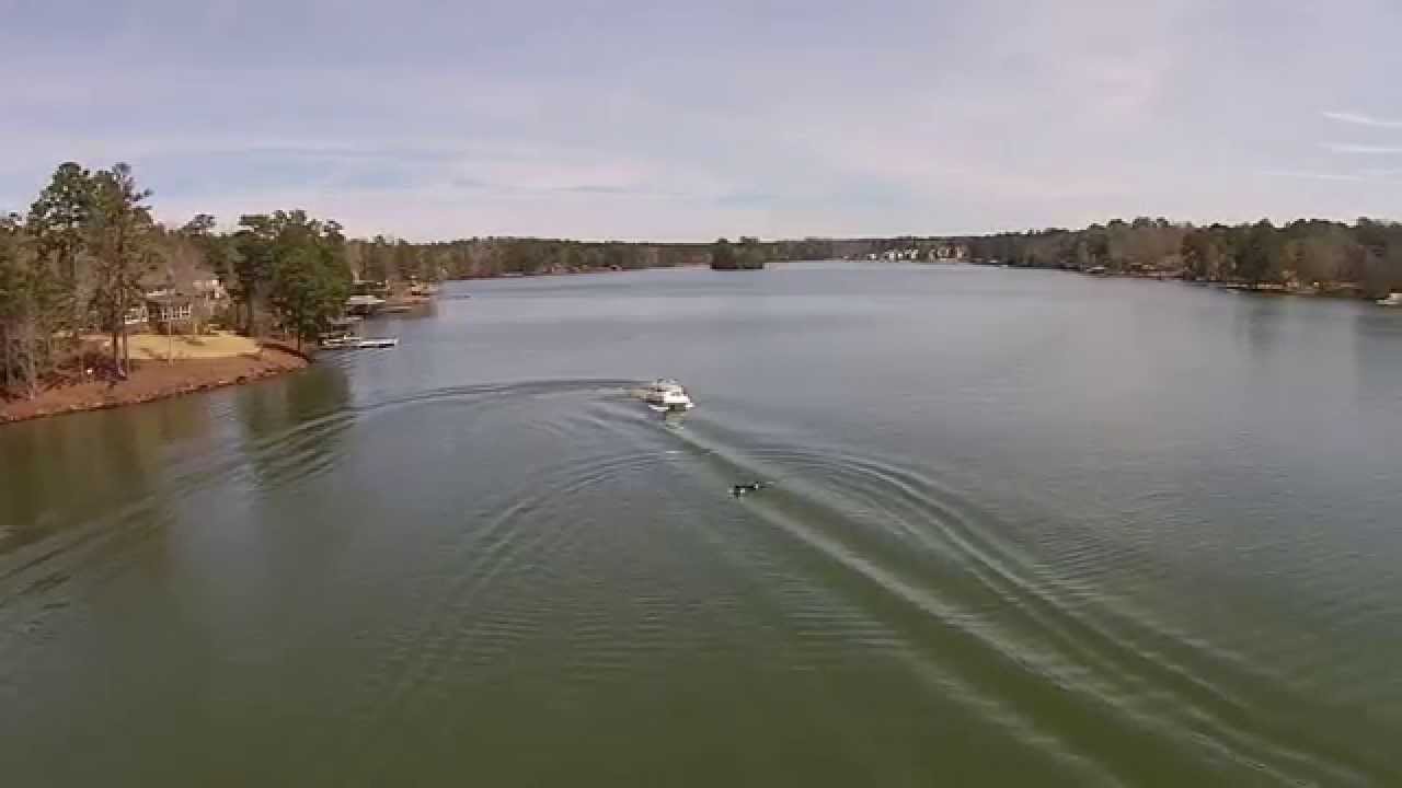 Wake boarding in March on Lake Harding - YouTube