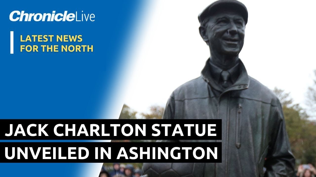 Hundreds turn out for unveiling of Jack Charlton statue in his home ...