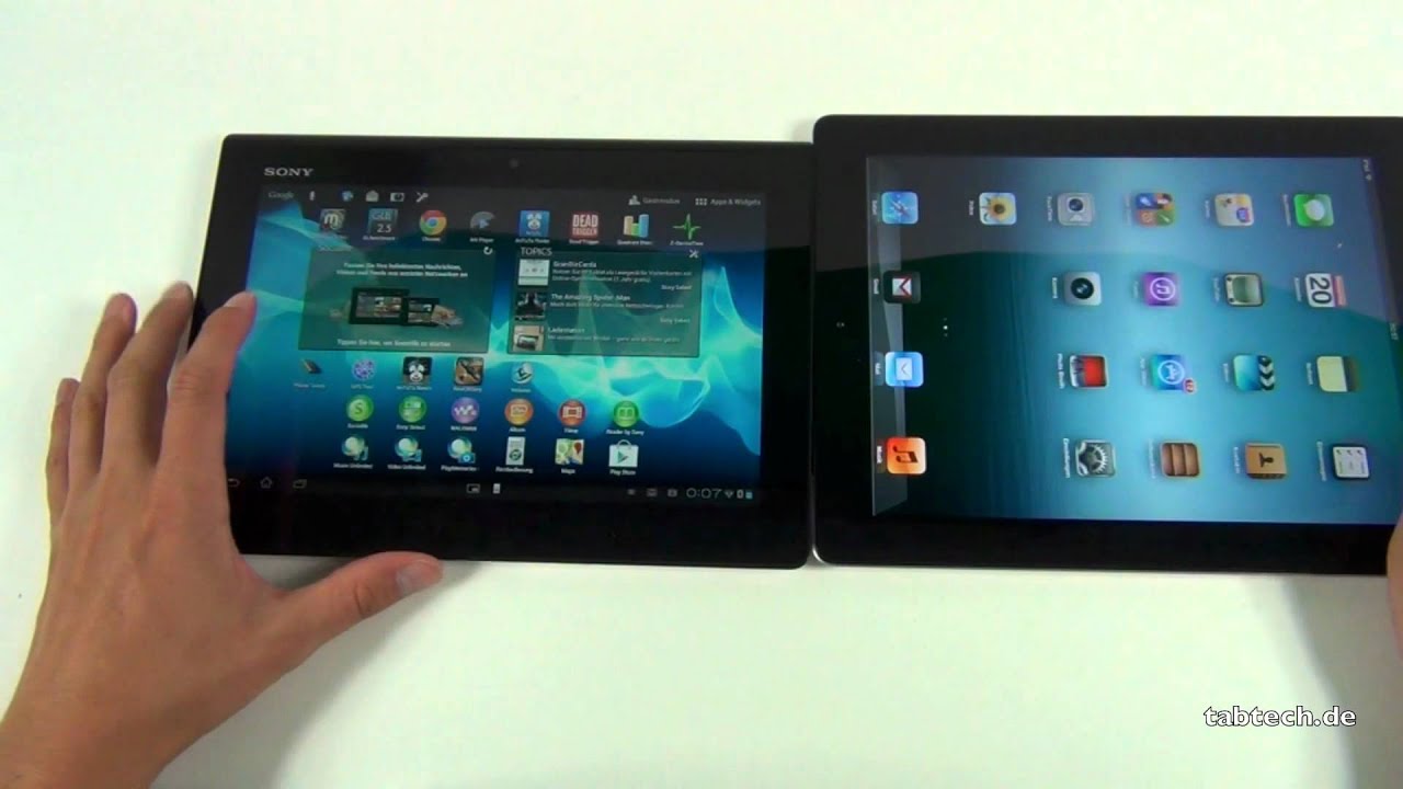 Sony Xperia Tablet S vs. new Apple iPad 3 - Deutsch - YouTube