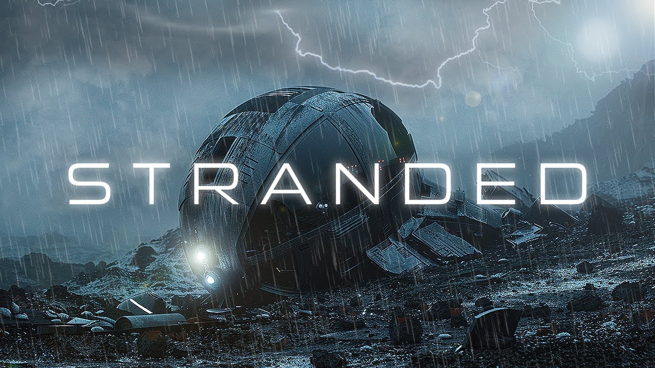 STRANDED: Dark Sci-Fi Ambience | Rainstorm Sounds & Relaxing Cyberpunk ...