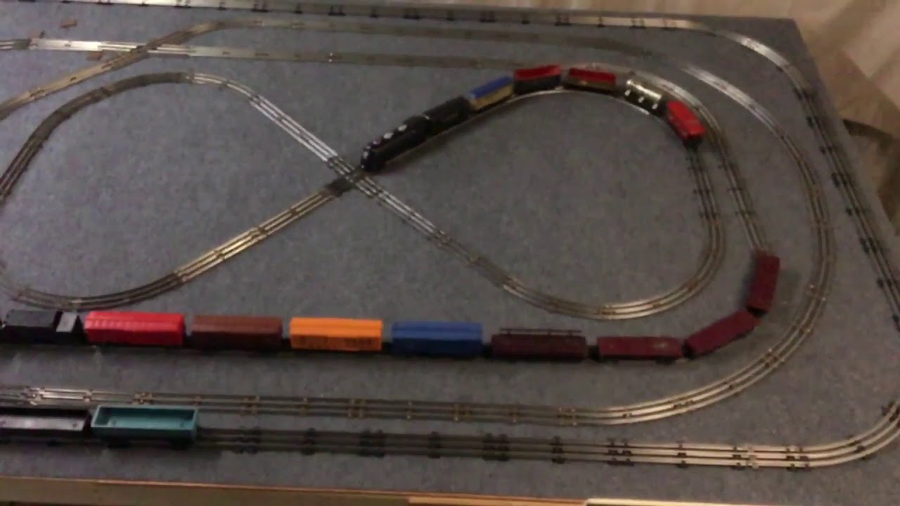 Tbone's Trains #9 Another layout O27 Marx trains - YouTube