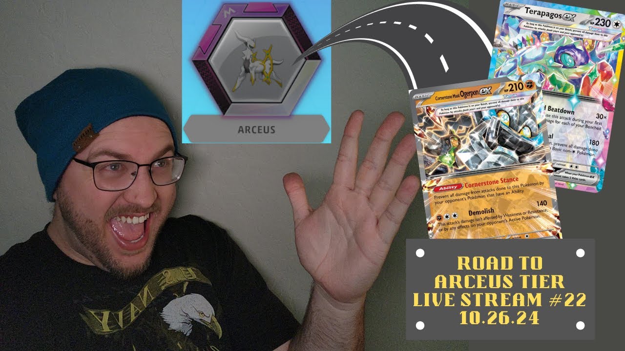 PTCGL Ladder: Road to Arceus Tier #22 with Terapagos ex and Ogerpon ...